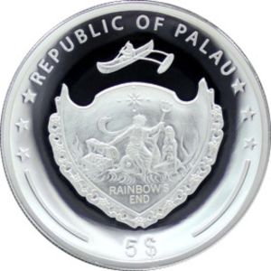 Coin: 5 Dollars (Year of the Snake) (Palau(Lunar Calendar)