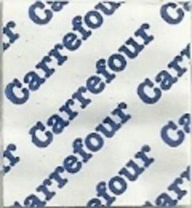 Tea Label: Carrefour, white label blue letters (Carrefour, Türkiye ...
