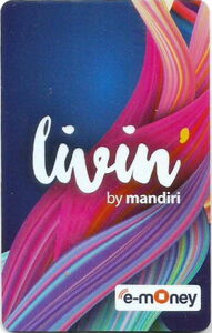 Bank Card: Livin' by Mandiri - e-Money (Bank Mandiri, IndonesiaCol:ID ...