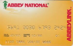 Bank Card: Abbey National Abbeylink Card (Abbey National, United ...