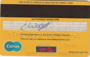 Bank Card: Abbey National Abbeylink Card (Abbey National, United ...