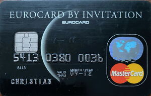 Tarjeta de Banco: Eurocard A/S MasterCard (Eurocard A/S, DinamarcaCol ...