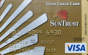 Bank Card: SunTrust VISA (SunTrust, United States of AmericaCol:US-VI-1163