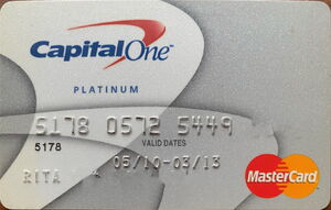 Bank Card: Capital One MasterCard (Capital One, United States of ...