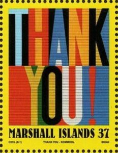 Stamp: "thank You" (Marshall Islands(Greeting stamps) Mi:MH 1759,Sn:MH ...