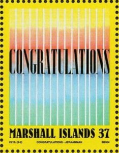 Stamp: "congratulations" (Marshall Islands(Greeting stamps) Mi:MH 1760 ...