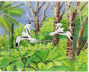 Stamp: White-tailed Tropicbird (Phaethon lepturus) (Marshall Islands ...