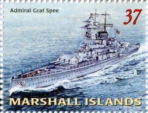 Stamp: Admiral Graf Spee (Marshall Islands(Battle of Trafalgar 200th ...