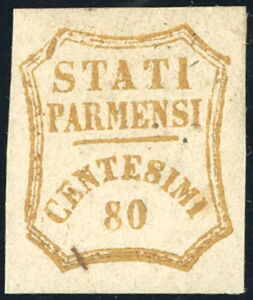 Stamp: Provisional Government (Parma("STATI PARMENSI", Value in curved ...