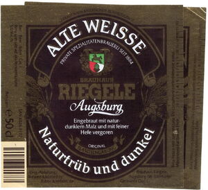 Drink Label: Riegele Alte Weisse (Brauhaus Riegele, Germany, Federal ...