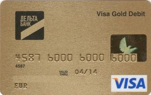 Bankkort: Visa Gold Debit (Bank Delta, Ukraina) Col:UA-VI-0608-2