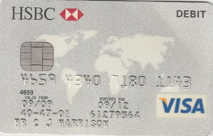Bank Card: Hsbc - Debit (HSBC, United Kingdom of Great Britain ...