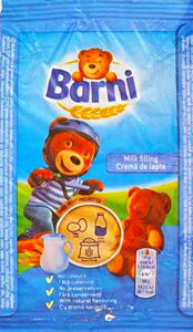 Étiquettes d'aliments: Barni Milk Filling (Mondelez România S.A ...
