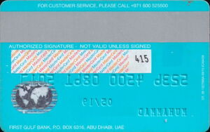 Bank Card: FGB Mastercard Titanium (First Gulf Bank, United Arab ...
