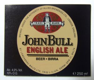 Drink Label: John Bull (Lowenbrau Malta, MaltaCol:MT-BEER-000001