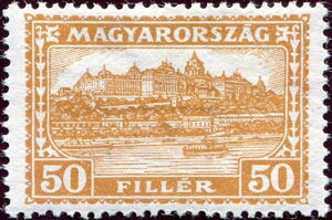 Stamp: Palace of Buda (Hungary(PENGŐ-FILLÉR II. serie) Mi:HU 454,Sn:HU ...