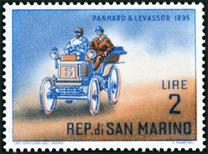 Stamp: Panhard & Levassor (1895) (San Marino(Classic Automobiles) Mi:SM ...