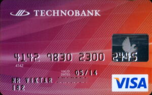 Bank Card: Technobank Visa (Technobank, BelarusCol:BY-VI-0267