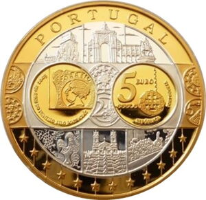 Token: First European gold coin - Portugal (Portugal(Souvenir Token ...