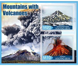 Stamp: Mountains with Volcanoes (Lesotho: Illegal StampsCol:LS-IL 2018-34/2