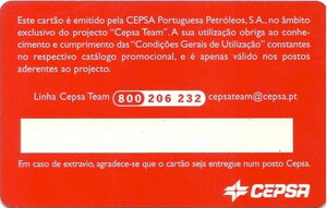 Functional Card: Cepsa team (Filling Stations, Portugal(Cepsa) Col:PT ...