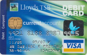 Bank Card: Lloyds TSB - Debit Card (Lloyds TSB, United Kingdom of Great ...