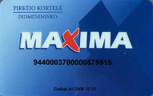 Functional Card: Maxima (Shops - Supermarkets, Lithuania(Maxima) Col:LT ...