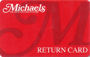 Tarjeta Regalo: Return Card (Michaels, Estados Unidos de América(Return ...