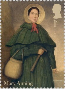 Stamp: Mary Anning, Paleontologist (United Kingdom of Great Britain & Northern Ireland(Age of ...