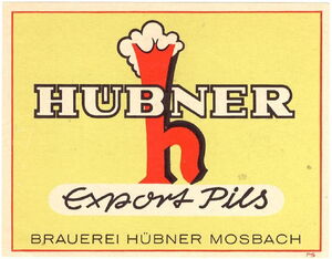 Drink Label: Hübner Export Pils (Brauerei Hübner Mosbach, Germany ...