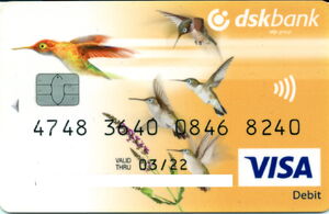 Bank Card: Dsk Bank Visa Debit Different Birds - 0818 (DSK Bank ...