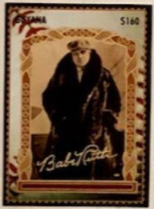 Stamp: Babe Ruth in A Fur Coat (Guyana(Birth Centenary of Babe Ruth) Mi ...
