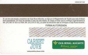 Bank Card: Carnet Jove Euro