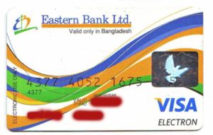 Bank Card: VISA Electron (Eastern Bank Limited, BangladeshCol:BD-VE-0001