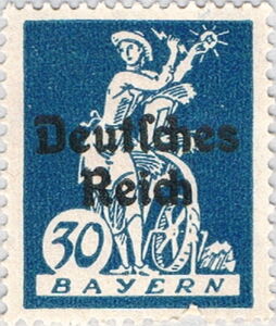 Stamp: Issue for the civil servants' councils "B" (Bavaria(Franchise ...