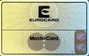 Bank Card: Eurocard - Gold (Eurocard Yugoslavia, YugoslaviaCol:YU-MC-0003