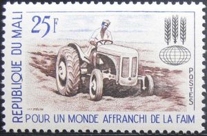 Stamp: Tractor (Mali(FAO “Freedom from Hunger” campaign) Mi:ML 60,Sn:ML ...