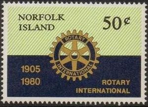 Stamp: 75th Anniversary of Rotary International (Norfolk IslandMi:NF ...