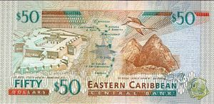 Banknote: 50 Dollars (East Caribbean States(St. Vincent - "V" Suffix ...