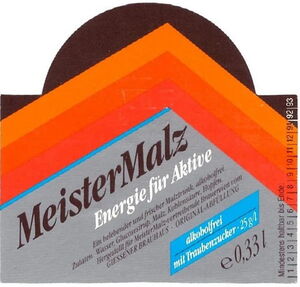 Drink Label: Meister Malz (Gießener Brauerei, Germany, Federal ...