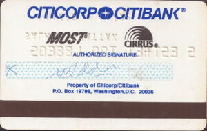 Bankkarte: Citicard (City National Bank, Vereinigte Staaten von ...