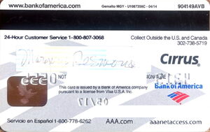 Bank Card: AAA Memeber Rewards (Bank of America, United States of ...