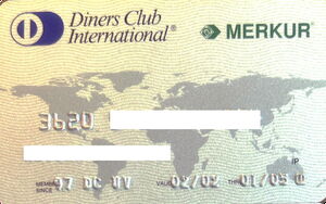 Bank Card: Diners Club International - Merkur (Diners Club SLO ...