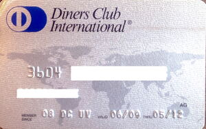 Bank Card: Diners Club International (Diners Club SLO, SloveniaCol:SI ...