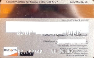 Bank Card: Diners Club International (Diners Club SLO, SloveniaCol:SI ...