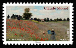 Stamp: Poppies by Claude Monet (France(Impressionist Art, 150 Years ...