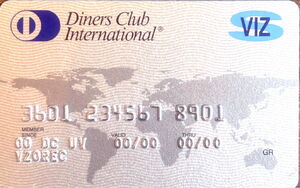 Bank Card: Diners Club International - VIZ (Diners Club SLO ...