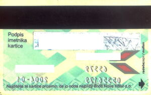 Bank Card: Brd (Nova KBM, SloveniaCol:SI-GM-0091