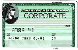 Bank Card: American Express Corporate US-378541 (American Express ...