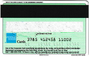Bank Card: American Express Corporate US-378541 (American Express ...
